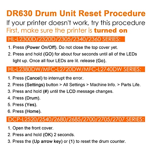 Compatible Drum Unit Replacement for Brother DR-630 DR630 DR660 DR 660 with Long Life OPC (1 Pack Drum Unit ONLY, NOT Toner)