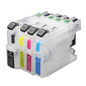 uniprint 4pcs empty refillable ink cartridge compatible for brother mfc-j4320dw j4420dw j4620dw j5520dw j5620dw j5720dw printer with auto rest chips