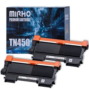 MIRHO Compatible Toner Cartridge Replacement for Brother TN-450 TN 450 TN420 TN-420, Toner Cartridge for Brother HL-2270DW MFC-7360 MFC-7460DN DCP-7060D Printer, 2600 Page Yield(Black, 2-Pack)