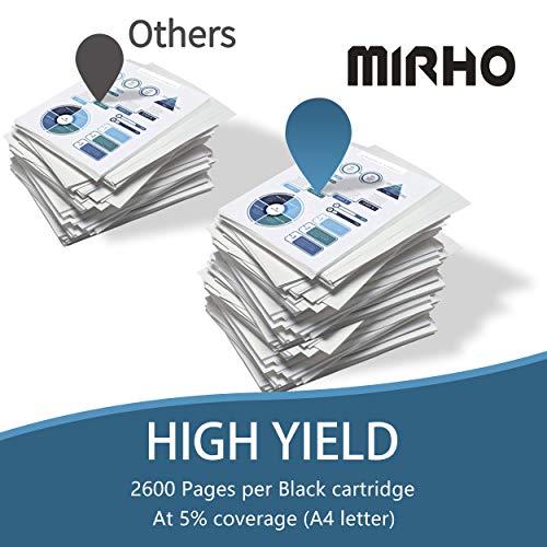 MIRHO Compatible Toner Cartridge Replacement for Brother TN-450 TN 450 TN420 TN-420, Toner Cartridge for Brother HL-2270DW MFC-7360 MFC-7460DN DCP-7060D Printer, 2600 Page Yield(Black, 2-Pack)