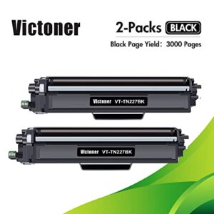 VICTONER Compatible TN227BK TN223BK Toner: Cartridge Replacement for Brother TN227 TN227BK TN-227BK TN-223BK HL-L3290CDW MFC-L3770CDW MFC-L3750CDW HL-L3230CDW L3270CDW L3710CW Printer (Black, 2Pack)