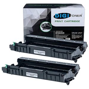 digitoner compatible drum dr630 unit for tn630 tn660 toner cartridge dr-630 drum for tn-630 tn-660 high yield toner cartridge replacement for brother laser printer drum unit [2 pack]