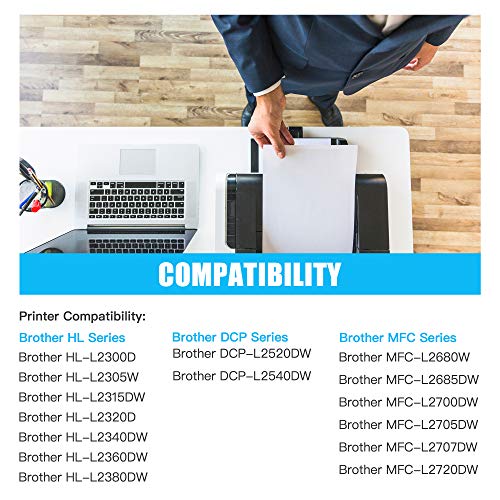 TonerPlusUSA Compatible Toner Cartridge Replacement for Brother TN630 TN660 TN-660 High Yield for use in Brother DCP-L2540DW/L2560DW/HL-L2300D/L2360DW/L2380DW/MFC-L2680W/L2685DW [Black, 6 Pack]