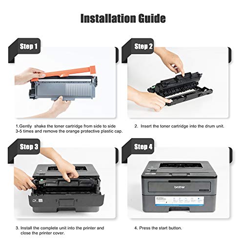 TonerPlusUSA Compatible Toner Cartridge Replacement for Brother TN630 TN660 TN-660 High Yield for use in Brother DCP-L2540DW/L2560DW/HL-L2300D/L2360DW/L2380DW/MFC-L2680W/L2685DW [Black, 6 Pack]