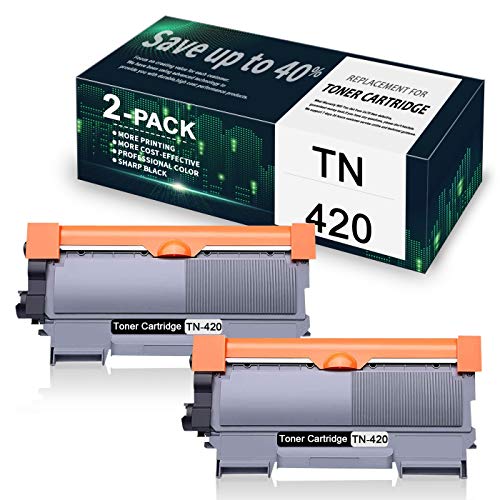 2-Pack Black TN420 Compatible for Toner Cartridge Replacement for Brother DCP-7060D DCP-7065D HL-2220 MFC-7360N HL-2242D MFC-7860DW HL-2275DW Printer,Toner Cartridge.