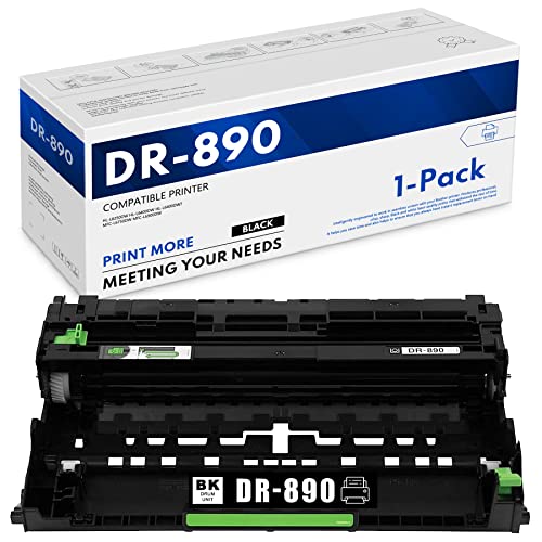 ASIE DR890 DR-890 High Yield Compatible 1 Pack DR890 DR-890 Black Drum Unit Replacement for Brother HL-L6250DW HL-L6400DW HL-L6400DWT MFC-L6750DW MFC-L6900DW Drum Printer (HA DR-890 1PK)