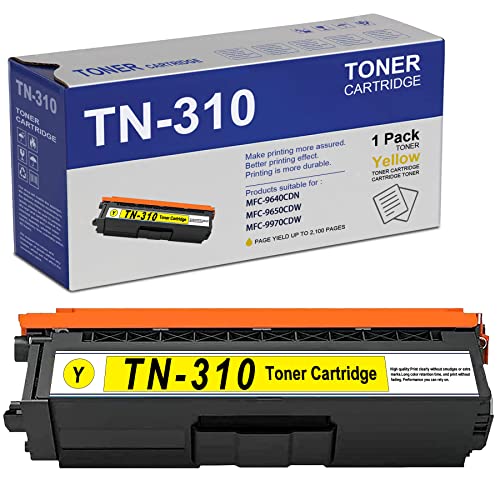 Feromyink Compatible TN310 TN-310 Toner Cartridge Replacement for Brother HL-4150CDN 4140CW 4570CDW 4570CDWT MFC-9640CDN 9650CDW 9970CDW Printer (Yellow,1-Pack)