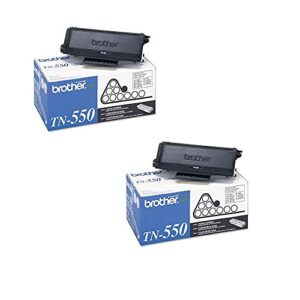 genuine brother tn550 tn-550 black toner cartridge 2 pack