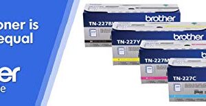 Brother TN227 4 High Yield Color Toner Set (BK/C/M/Y) (1) TN227BK, (1) TN227C, (1) TN227M, (1) TN227Y