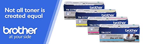 Brother TN227 4 High Yield Color Toner Set (BK/C/M/Y) (1) TN227BK, (1) TN227C, (1) TN227M, (1) TN227Y