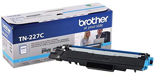 Brother TN227 4 High Yield Color Toner Set (BK/C/M/Y) (1) TN227BK, (1) TN227C, (1) TN227M, (1) TN227Y