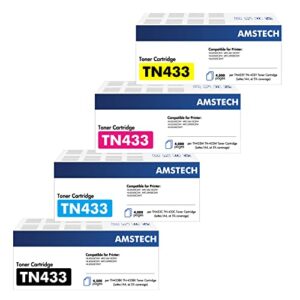 tn-433 tn 433 tn433 toner cartridges 4 pack compatible for brother mfc-l8900cdw tn-433 tn433bk tn433c tn433m tn433y for mfc-l8900cdw hl-l8360cdw hl-l8260cdw mfc-l8610cdw hl-l8360cdwt printer