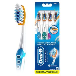 oral-b pro-health advanced manual toothbrush, 38 soft, 4 count