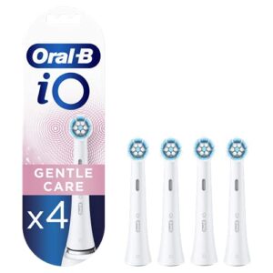 oral-b io gentle care replacement brush heads for electric toothbrush for gentle cleaning on sensitive areas and healthier gums, white