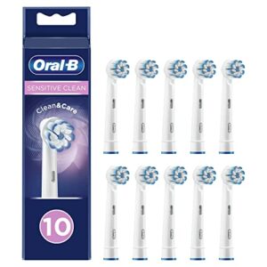 oral-b sensitive clean replacement toothbrush head, pack of 10 counts, mailbox sized pack