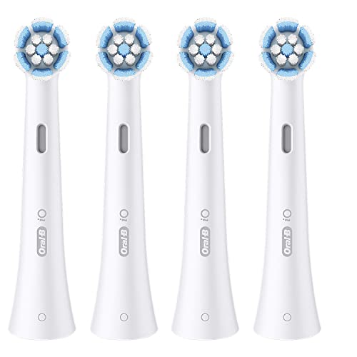 iO Series Gentle Care Replacment Brush Head for Oral-B iO Series Electric Toothbrushes, White, 4 Count