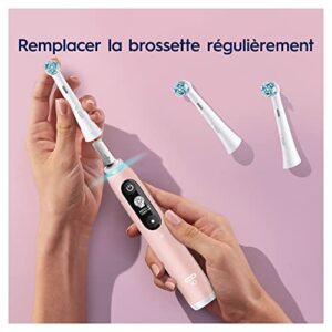 Oral-B iO Gentle Care Electric Toothbrush Head, Twisted & Angled Bristles for Deeper Plaque Removal, Pack of 4, Suitable for Mailbox, White