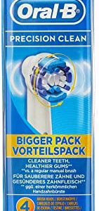 Oral-B Genuine Precision Clean Replacement White Toothbrush Heads, Refills for Electric Toothbrush, Deep and Precise Cleaning, Pack of 4