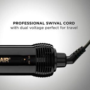 Conair 2-in-1 Hot Air Brush and Curling Comb, Hair Styling Tools & Appliances, Black/Gold