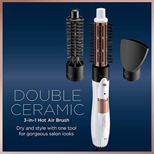 Conair Double Ceramic 3-in-1 Hot Air Brush, Dry as You Style