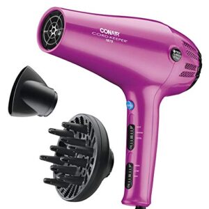 conair hair dryer with retractable cord, 1875w cord-keeper blow dryer