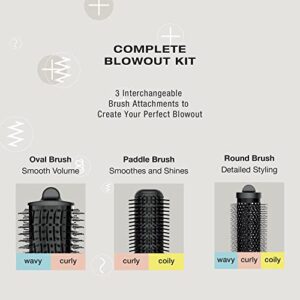 Conair The Curl Collective 3-in-1 Blowout Kit, 3 Interchangeable Brush Attachments to Create Your Perfect Blowout