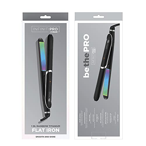 INFINITIPRO BY CONAIR Rainbow Titanium Flat Iron, 1-inch