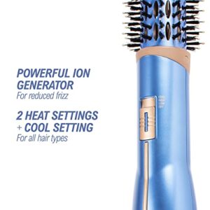 Conair Nano Titanium Ceramic Frizz Defense 1½” (38 mm) Compact Lightweight Hot Air Styling Curl, Straighten, Waver Brush - BC850