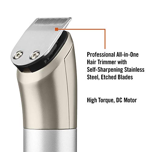 ConairMAN MetalCraft Cordless Lithium Ion Powered High Performance Metal All-in-1 Beard Trimmer for Men