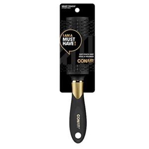 velvet touch large v bristle nylon round brush-black black