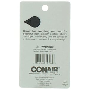 Conair Styling Essentials Bobby Pins, Black 75 ea (Pack of 2)