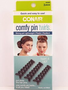 conair comfy plastic pin twirls – 3 piece kit