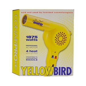 conair pro yellow bird hair dryer (model: yb075w)