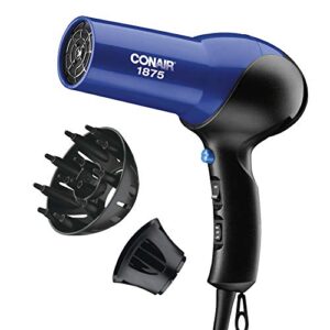 conair 1875 watt turbo hair dryer, blue/black