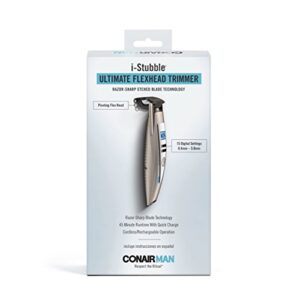 ConairMAN i-Stubble Cordless Ultimate Flexhead Beard Trimmer for Men