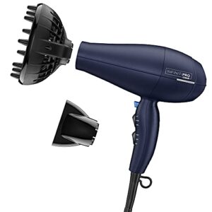 infinitipro by conair hair dryer with innovative diffuser, 1875w hair dryer, innovative diffuser enhances curls and waves while reducing frizz