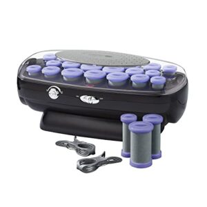 infinitipro by conair ceramic flocked hot roller set with cord reel and 20 hair rollers