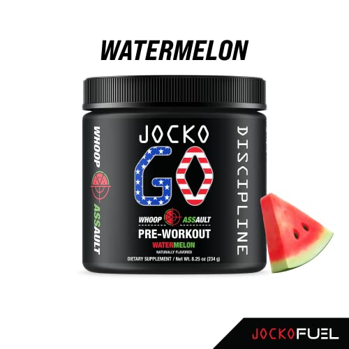 Origin Jocko Fuel Pre Workout Powder with L-Citrulline, Nootropic & Caffeine for Endurance & Stamina - Keto, Sugar Free Blend for Distance Running, Cycling, Jiu Jitsu - 30 Servings (Watermelon)