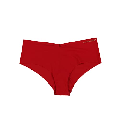 Victoria's Secret Panties No Show Sexy Illusions Cheeky (Large, Red)