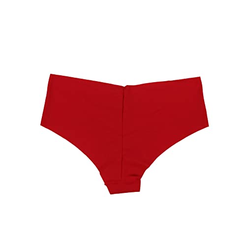 Victoria's Secret Panties No Show Sexy Illusions Cheeky (Large, Red)