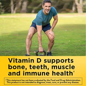 Nature Made Vitamin D3 K2, 5000 IU (125 mcg) Vitamin D, Dietary Supplement for Bone, Teeth, Muscle and Immune Health Support, 30 Softgels, 30 Day Supply