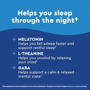 Nature Made Wellblends Sleep Longer, Melatonin 10mg, L-theanine, and GABA, Sleep Supplement, 35 Tri-Layer Tablets