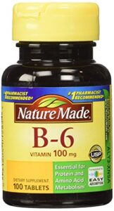 nature made vitamin b-6 100 mg, tablets, 100-count (pack of 2)