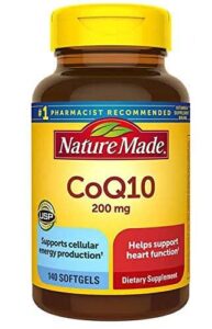 nature made coq10 200 mg, naturally orange, value size,140 count softgels