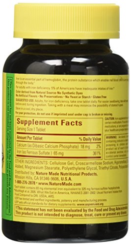 Nature Made Iron 65 mg, 365 Tablets