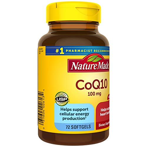 CoQ10 100 mg Softgels, 72 Count Value Size for Heart Health