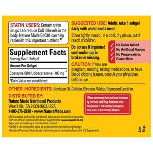 CoQ10 100 mg Softgels, 72 Count Value Size for Heart Health