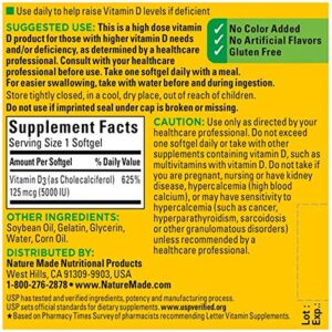 Nature Made Vitamin D-3 5000IU 220 Count Softgels