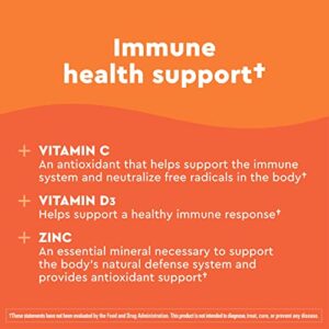 Nature Made Wellblends ImmuneMAX Gummies, Vitamin C, Zinc, and Vitamin D3, Immune Support Supplement, 42 Tangerine Flavor Gummies