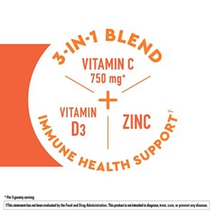 Nature Made Wellblends ImmuneMAX Gummies, Vitamin C, Zinc, and Vitamin D3, Immune Support Supplement, 42 Tangerine Flavor Gummies